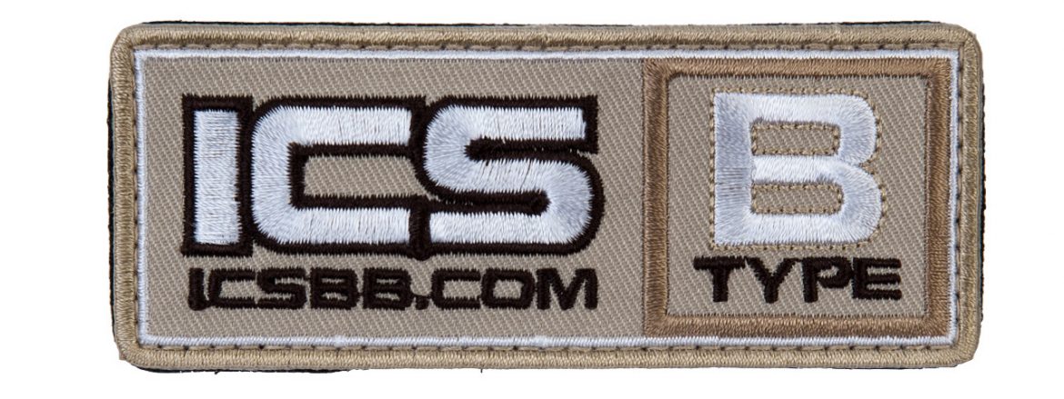 ICS Blood Type B Embroidered Patch Tan - Gear Of War