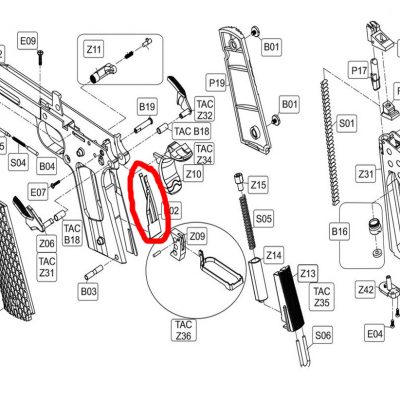 KWC 1911 GBB Leaf Spring - Gear Of War
